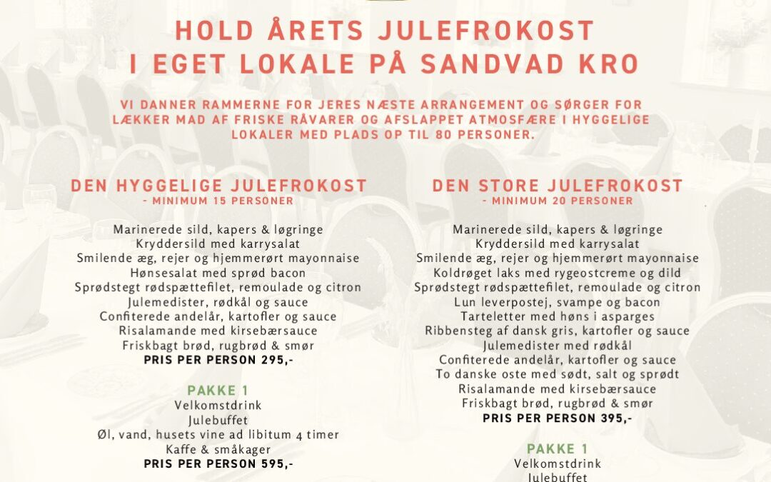 Julefrokost 2023 | Sandvad-kro.dk