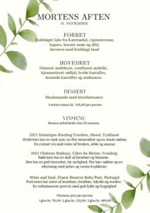 Mortens aften – Sandvad Kro 2023 | Sandvad-kro.dk